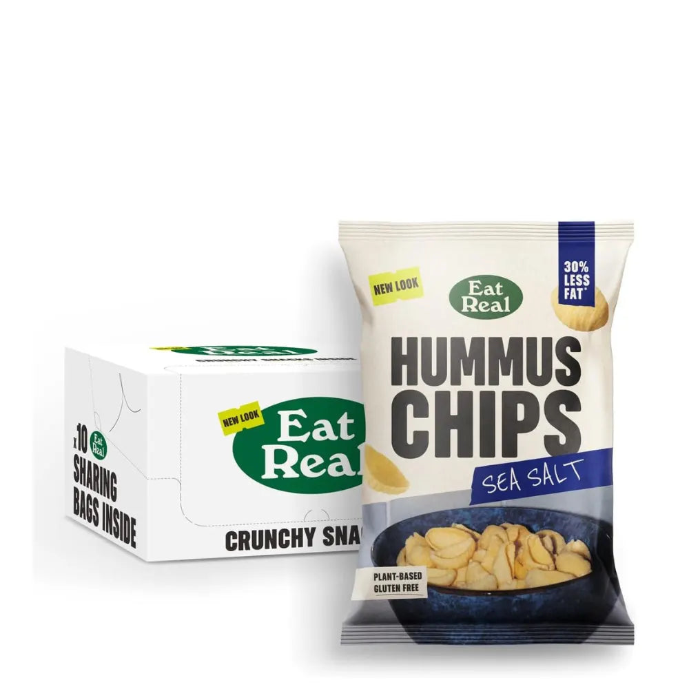 Eat Real Hummus Chips Sea Salt 10 x 110g | Navera